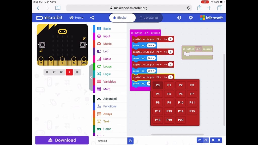 Micro:BitでLEDを1秒ごとに点滅させる方法 - Genspark