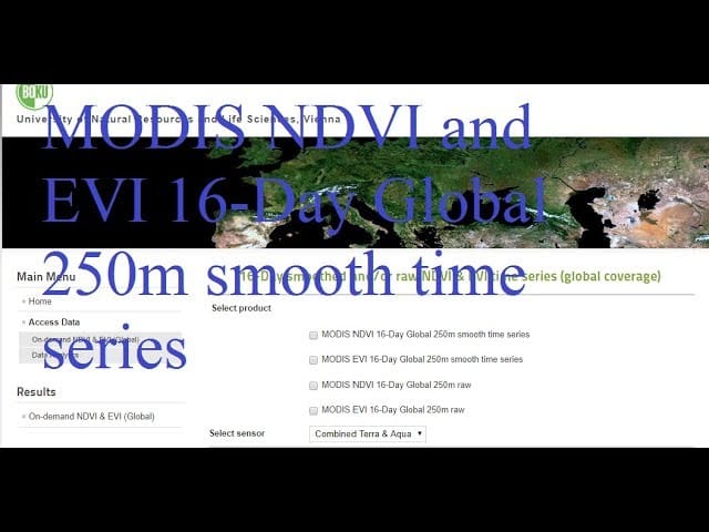 MODIS NDVIデータのダウンロード方法 - Genspark