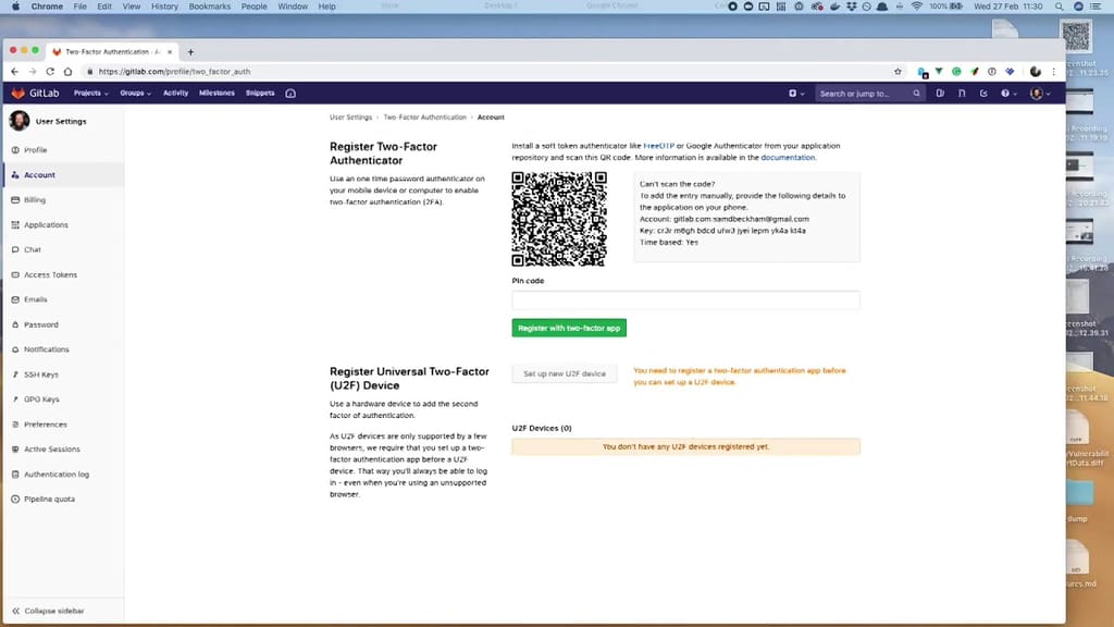 macOSでGitLabの2要素認証を利用する方法 - Genspark