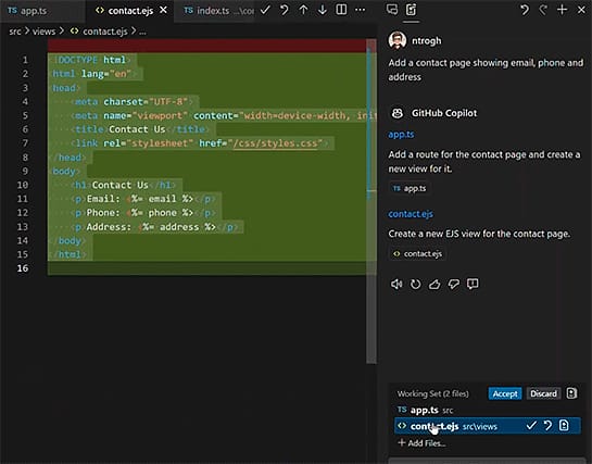 GitHub CopilotでVSCodeのコード全体を修正する方法 - Genspark